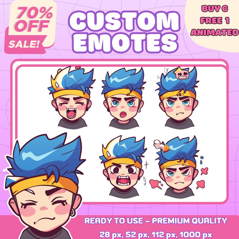 Custom Twitch Emotes Animated Emotes Twitch Emote for Streamer Cute ...