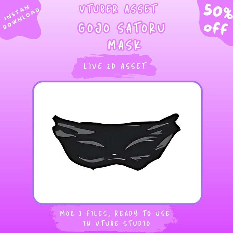 Vtuber Asset Vtuber Asset Gojo Mask Asset, Hand Gesture, Vtuber Prop ...