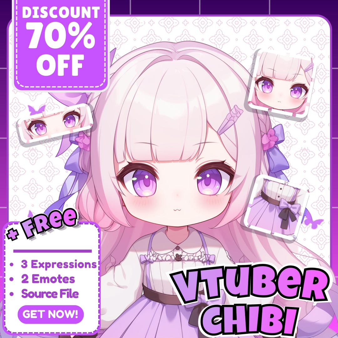 Custom Chibi Vtuber Model: Live2d Design, Anime Character - Etsy