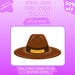 Vtuber Asset | Vtuber Cowboy Hat, Premade Assets, Hat Assets, Animated ...