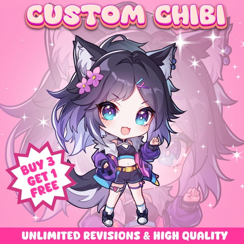 Custom Chibi Art: Anime Pfp, Twitch Icon (digital) - Etsy