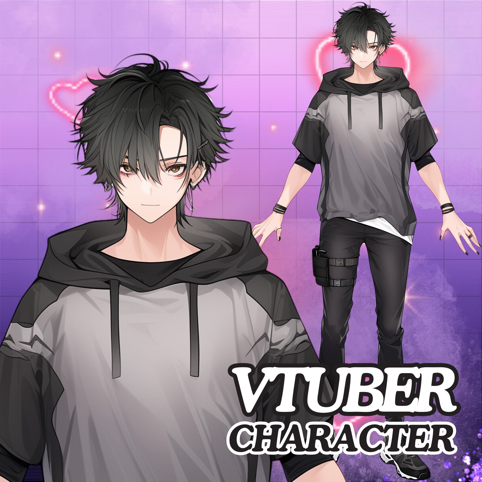 CUSTOM VTUBER Model for Commercial Use Live 2D Vtuber Vtuber Assets ...