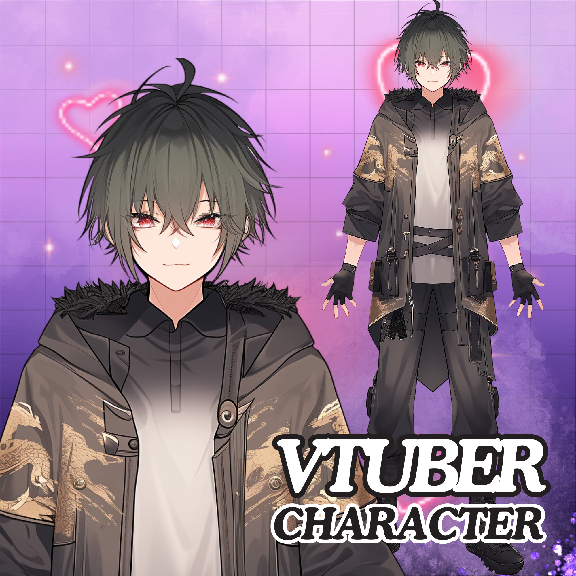 Custom Vtuber, Custom Vtuber Male for Commercial Use, Vtuber Model, Vtuber Character, Vtuber ...
