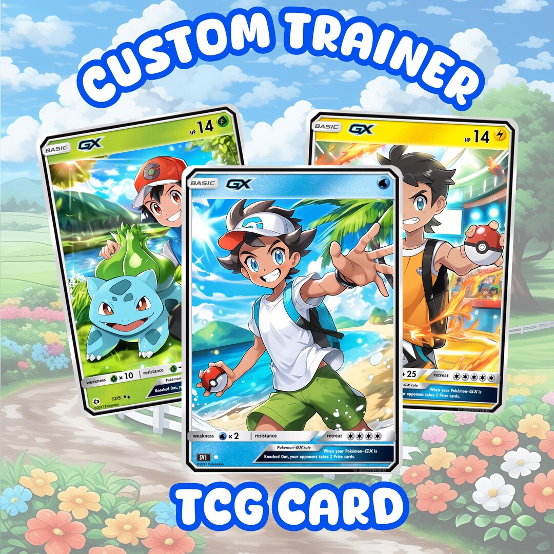 Custom Trainer Card, Custom Trading Card , Custom Illustration Card ...