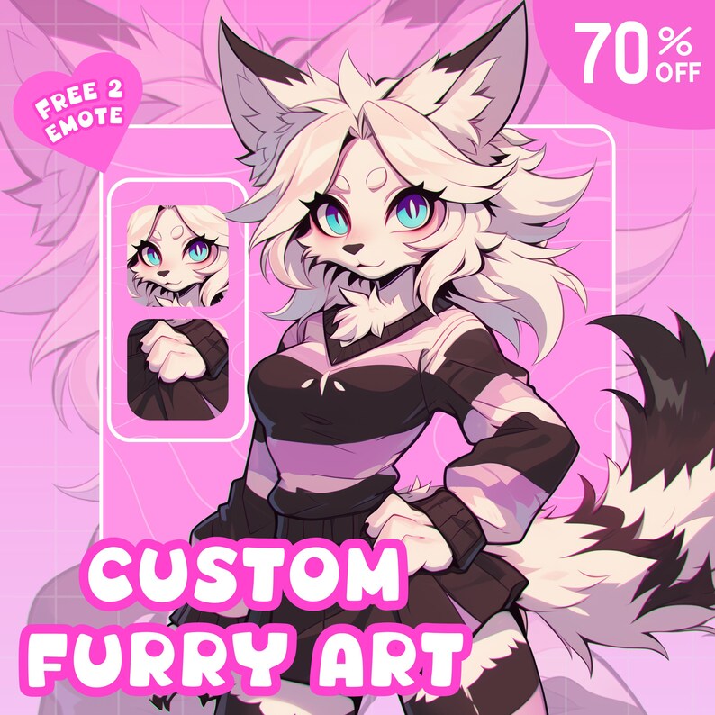 Custom Furry Commission | Anthro Character Art, Furry OC Portrait ...