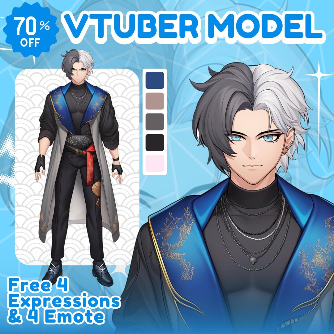 CUSTOM VTUBER Model Male or Female | Live2d Model | Vtuber Design ...