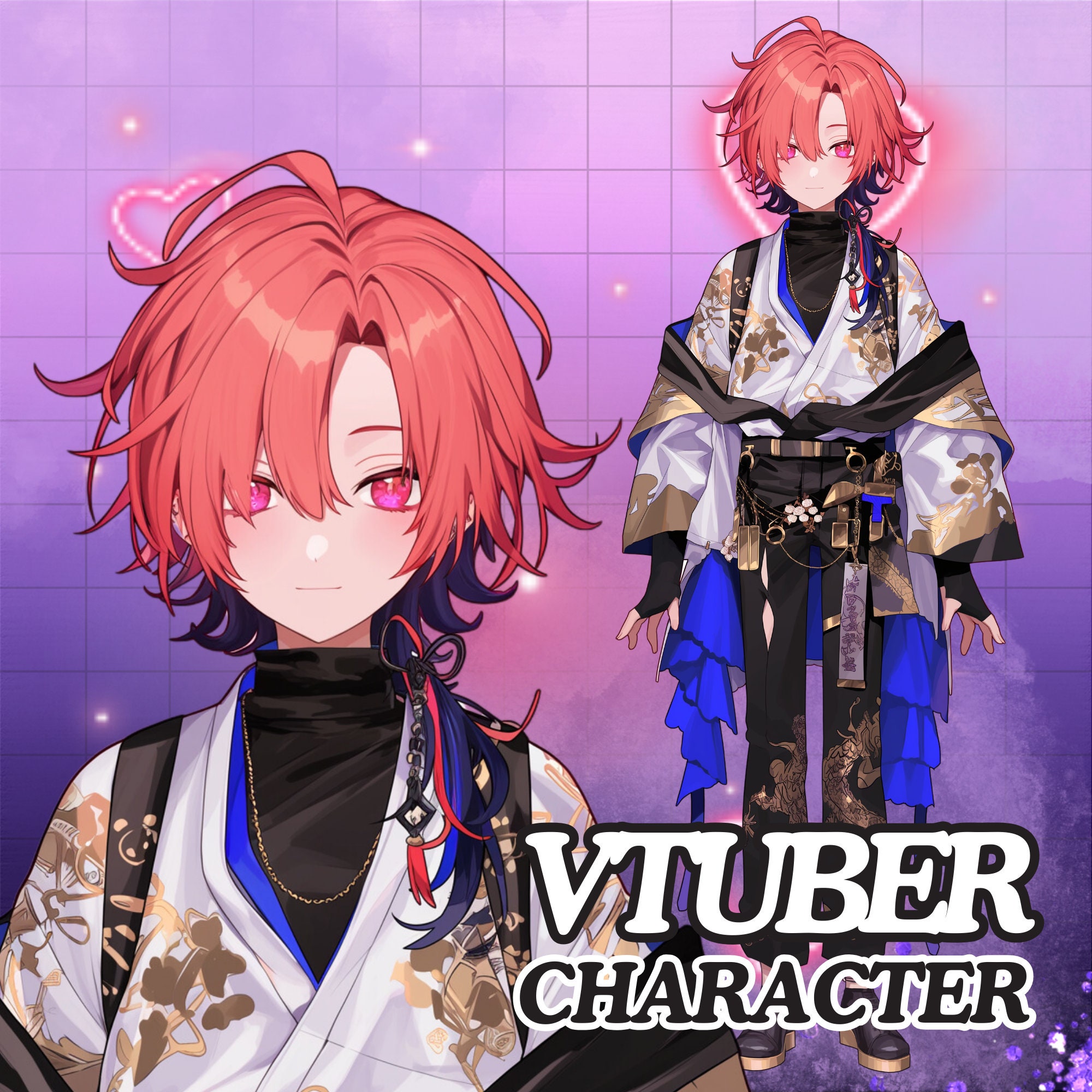 CUSTOM VTUBER Model for Commercial Use Live 2D Vtuber Vtuber Assets ...