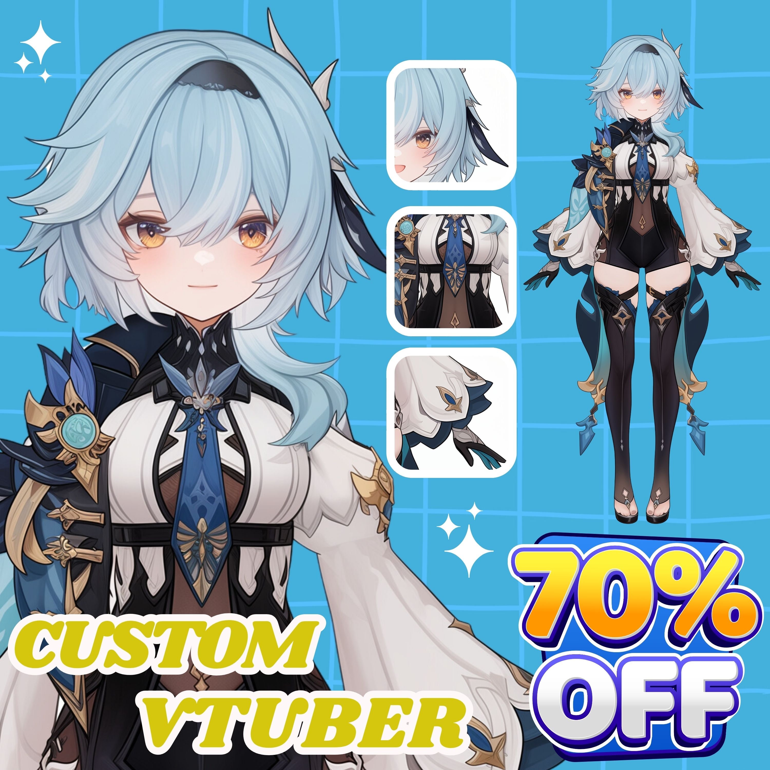 Custom Live2d Vtuber Commission Vtuber Assets Live2d Model Commission ...