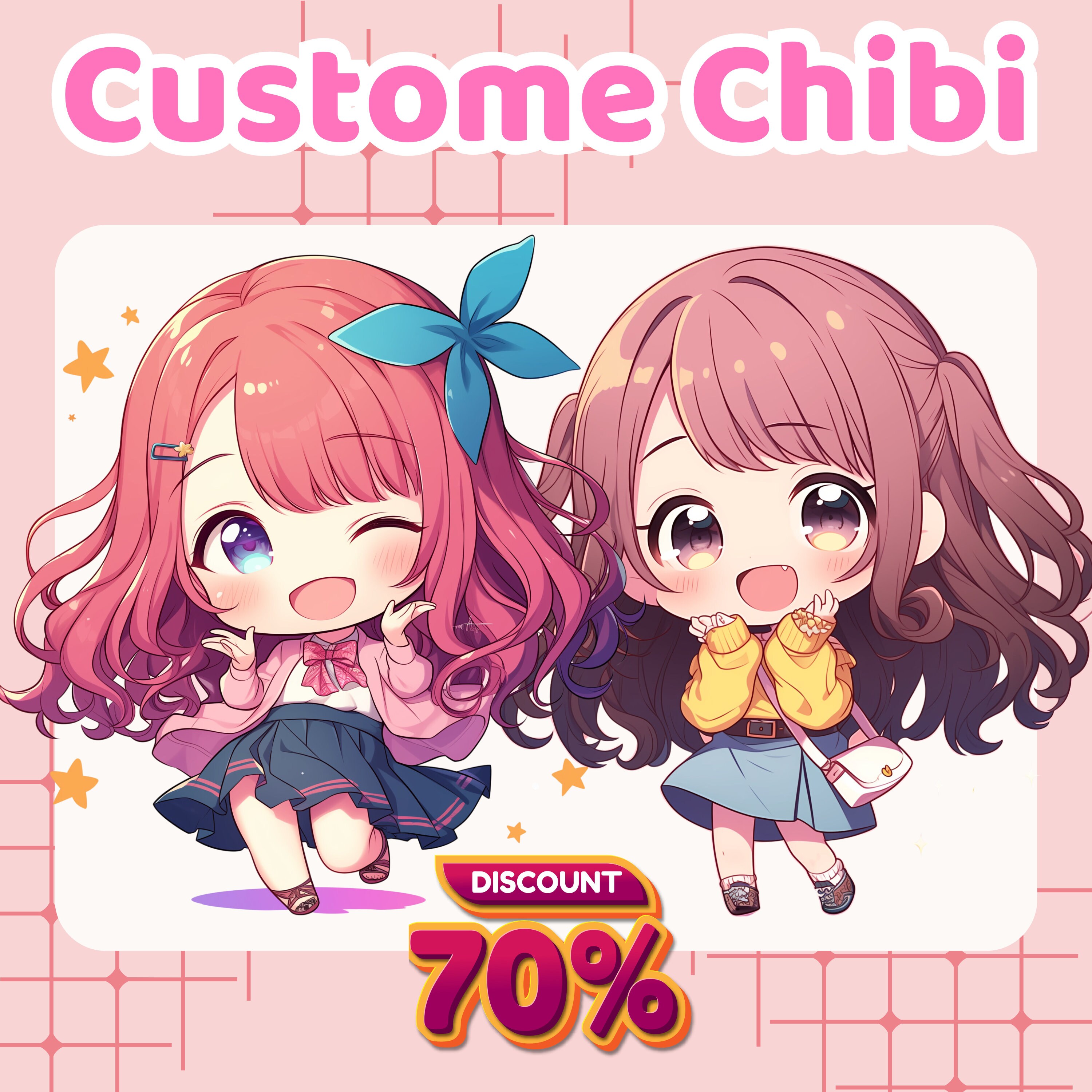 CUSTOM CHIBI, Chibi Character, Chibi Emotes, High Quality, Anime Art ...