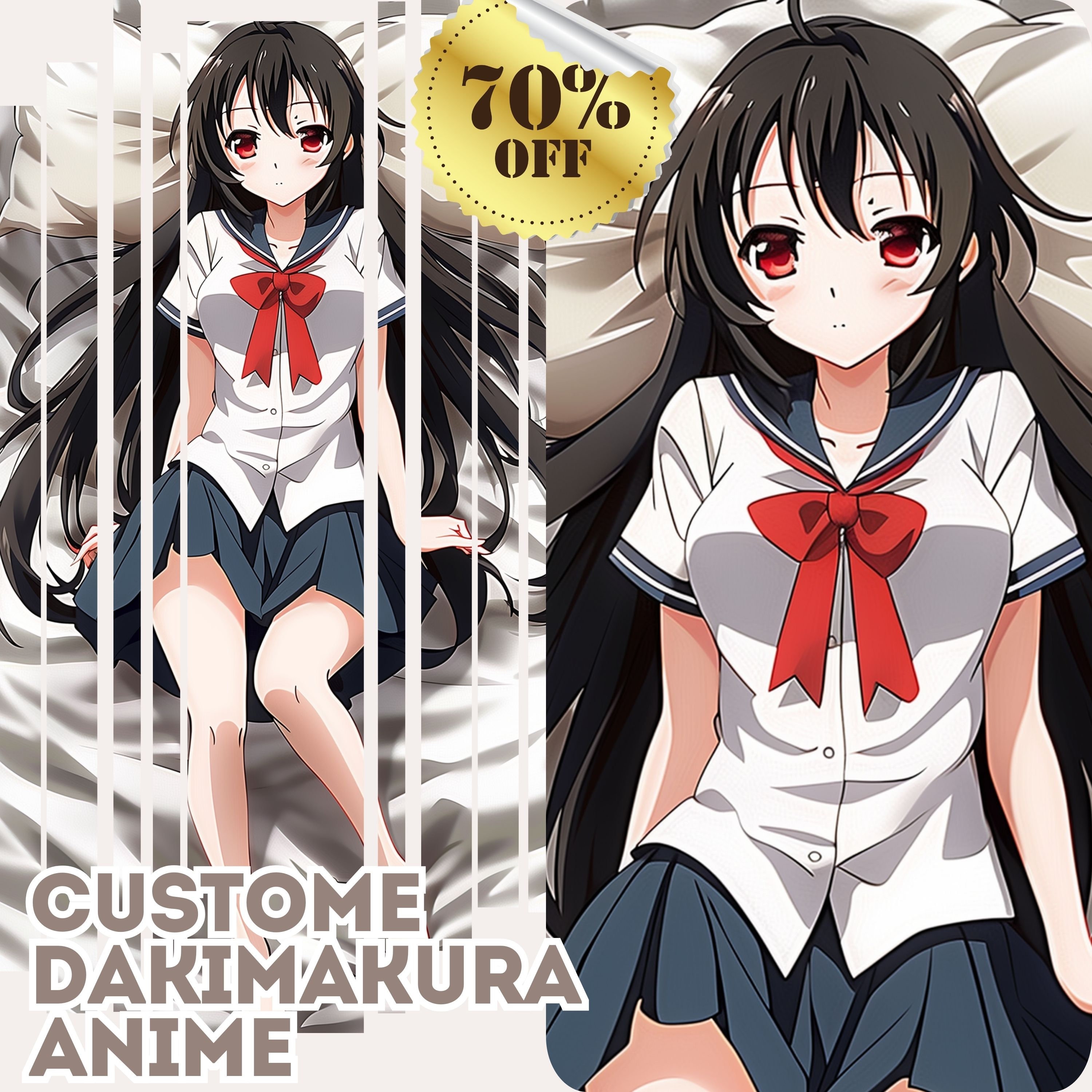 Custom Drawing Anime Art Dakimakura Body Pillow Cover Waifu Vtuber ...