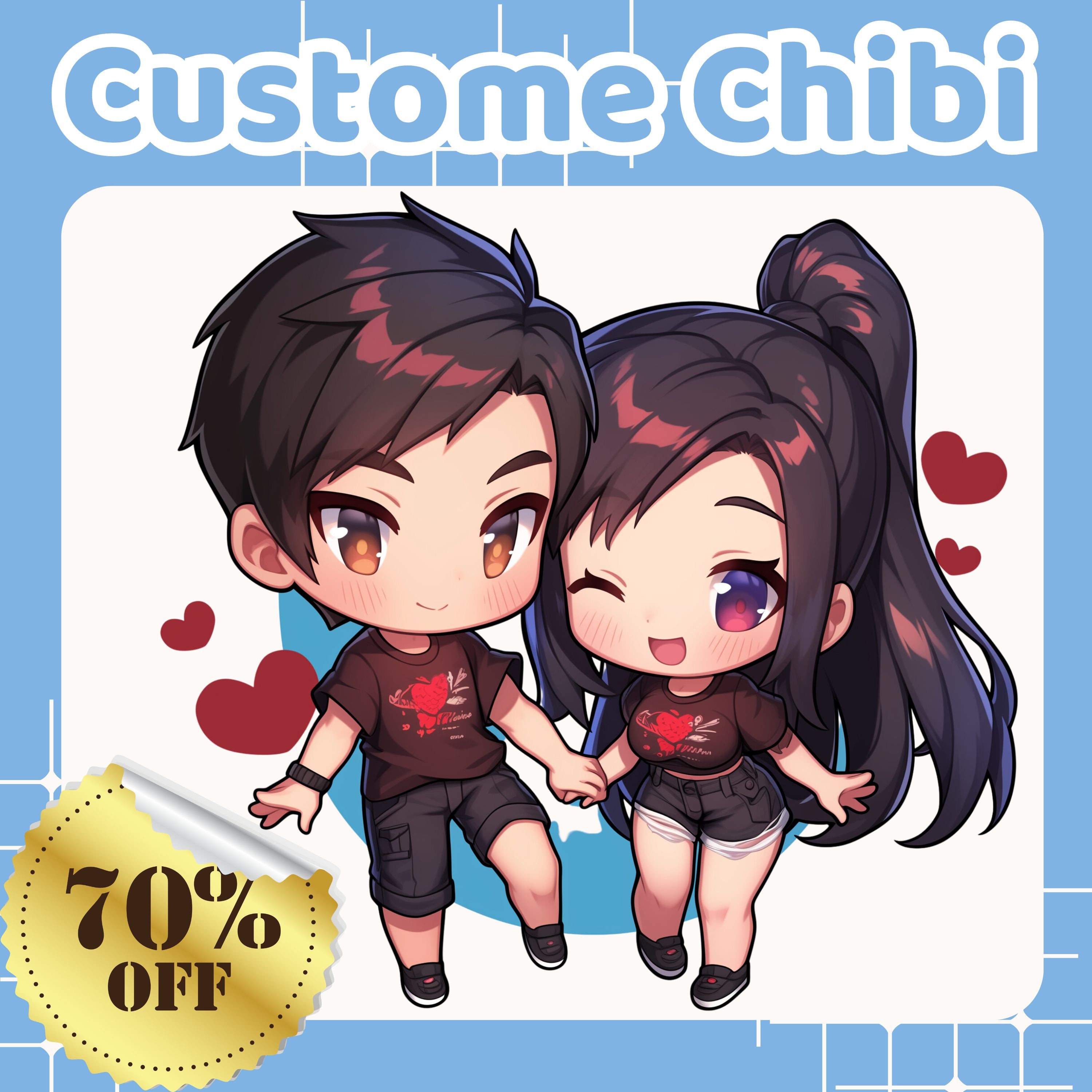 CUSTOM CHIBI, Chibi Character, Chibi Emotes, High Quality, Anime Art ...