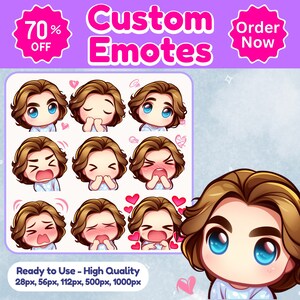 Custom Emotes for Streaming, Emoticon, Cute Chibi Emotes, Custom Emotes ...