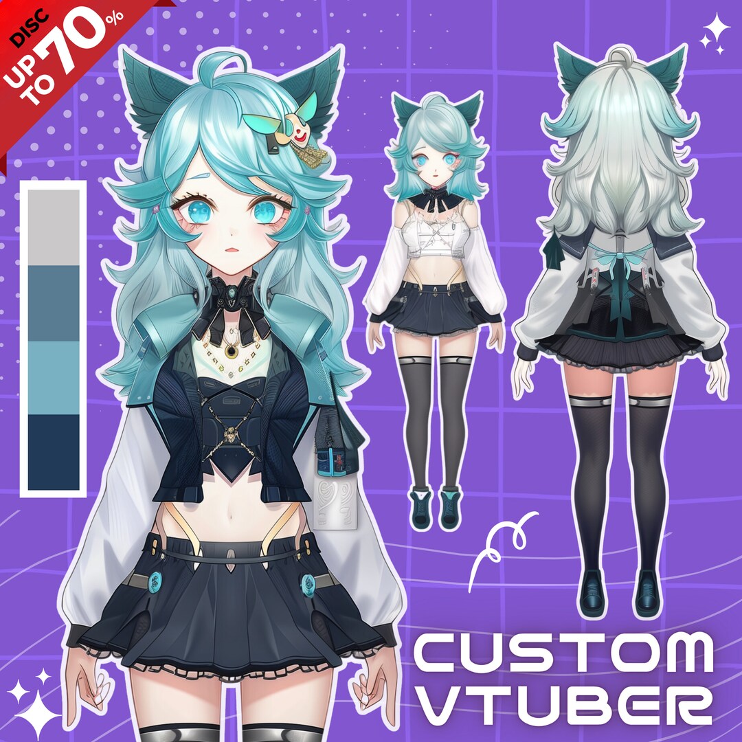 CUSTOM Vtuber Model, Live 2D Vtuber Model, Vtuber Assets, Live2d ...