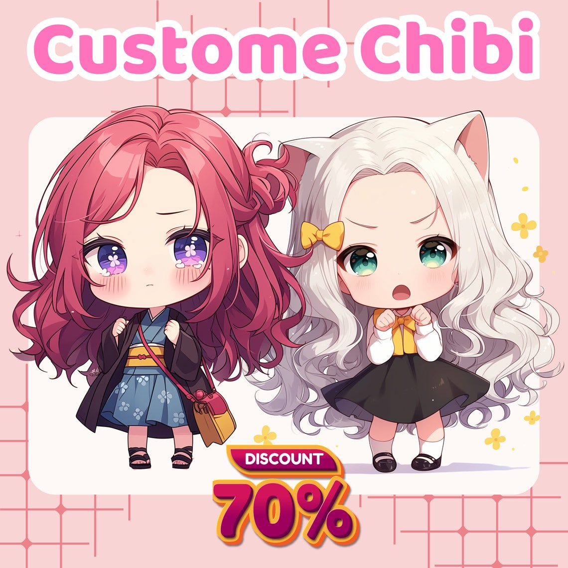 CUSTOM CHIBI, Chibi Character, Chibi Emotes, High Quality, Anime Art ...