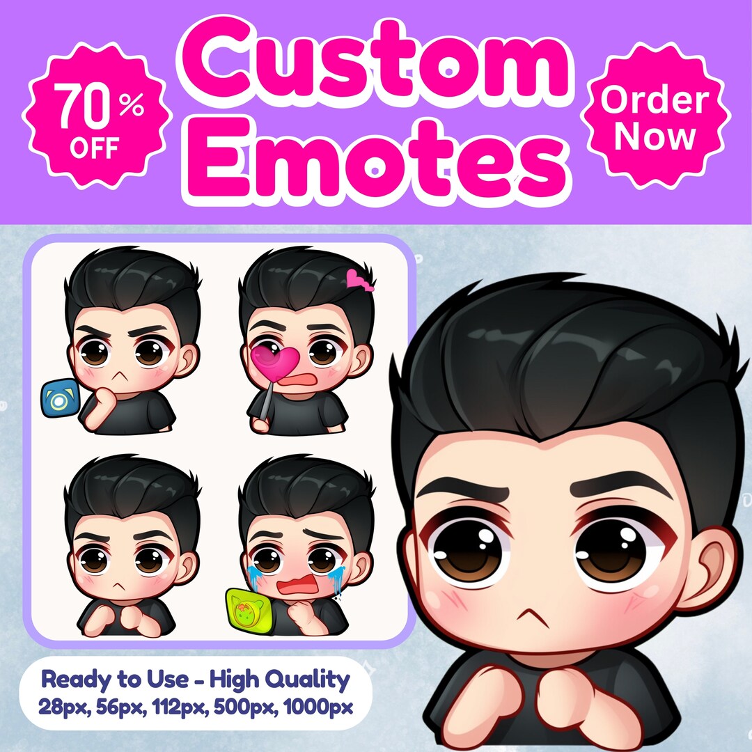 Custom Emotes for Streaming, Custom Emotes, Twitch Emotes, Custom Sub ...