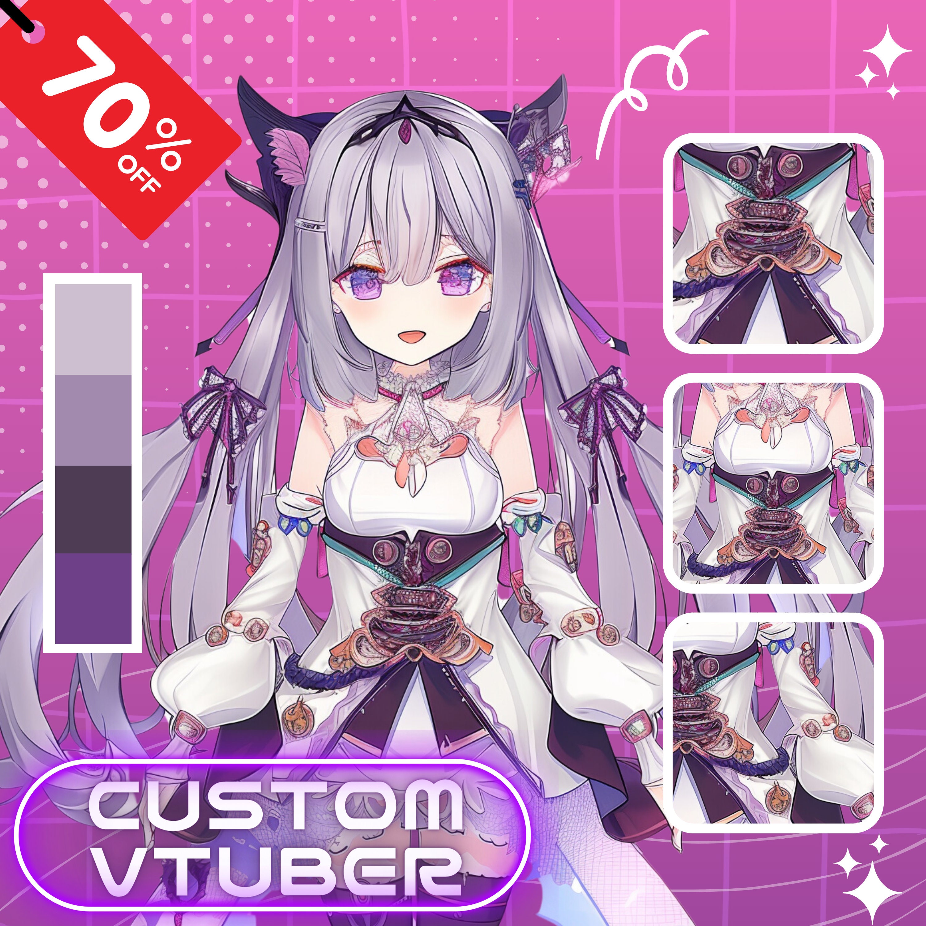 CUSTOM Vtuber Model, Live 2D Vtuber Model, Vtuber Assets, Live2d ...