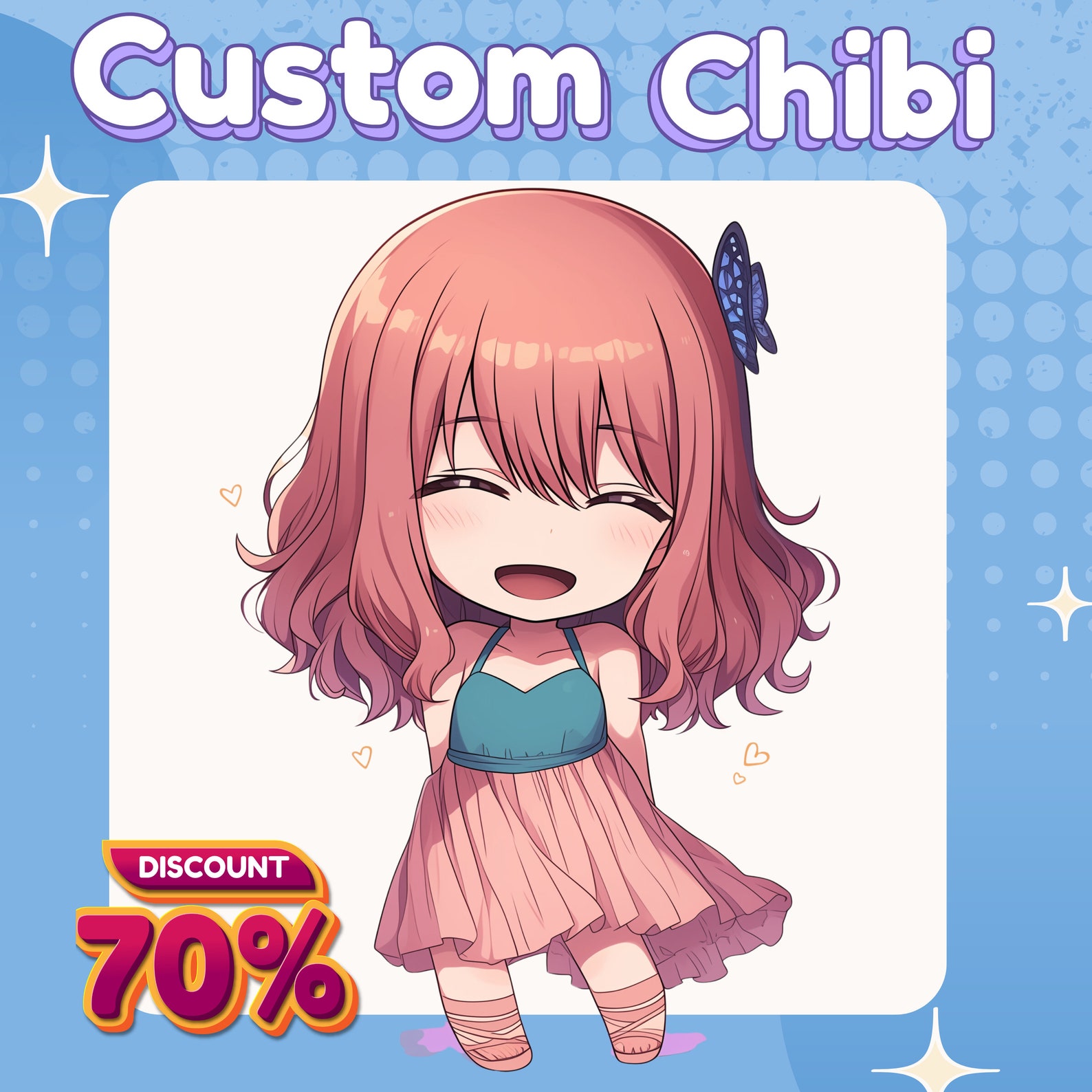 CUSTOM CHIBI High Quality Chibi Anime Art Cute Anime Chibi Pet Fanart ...