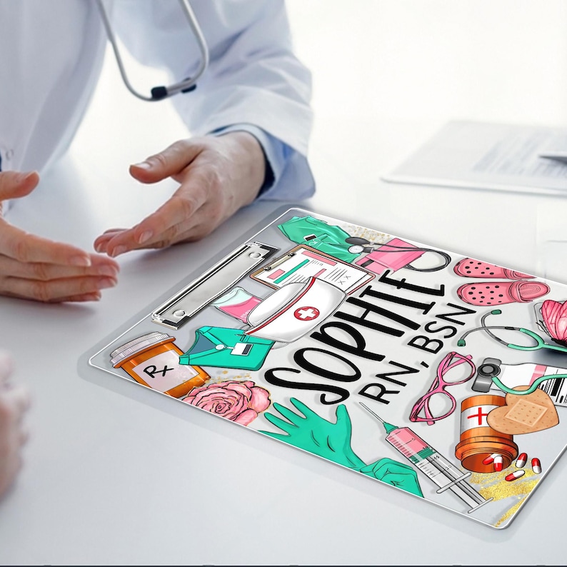 Personalized Nurse Gift, Custom Nurse Clipboard, RN BSN Nurse Name ...