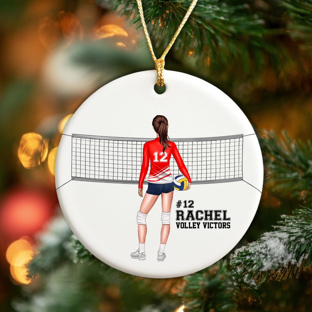 Personalized Volleyball Ceramic Ornament: Custom Volleyball Player ...