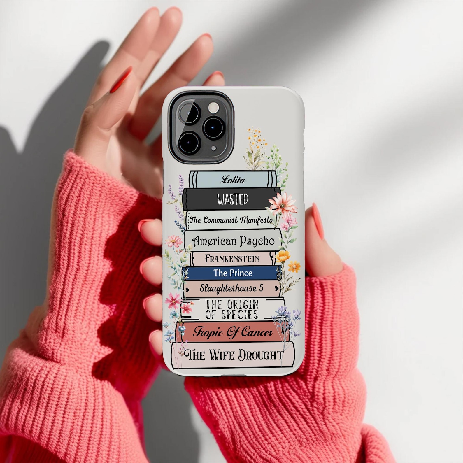 Book Lover Gifts, Personalized Favorite Books Phone Case, Book Lovers ...