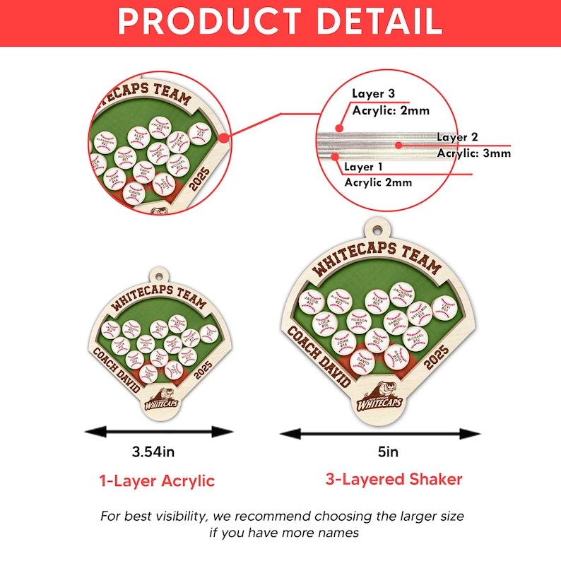 Personalized Shaker Baseball Coach Magnet: Custom Softball Coach Gift ...