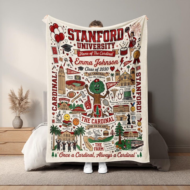 Personalized University Campus Blanket, Custom High School College ...