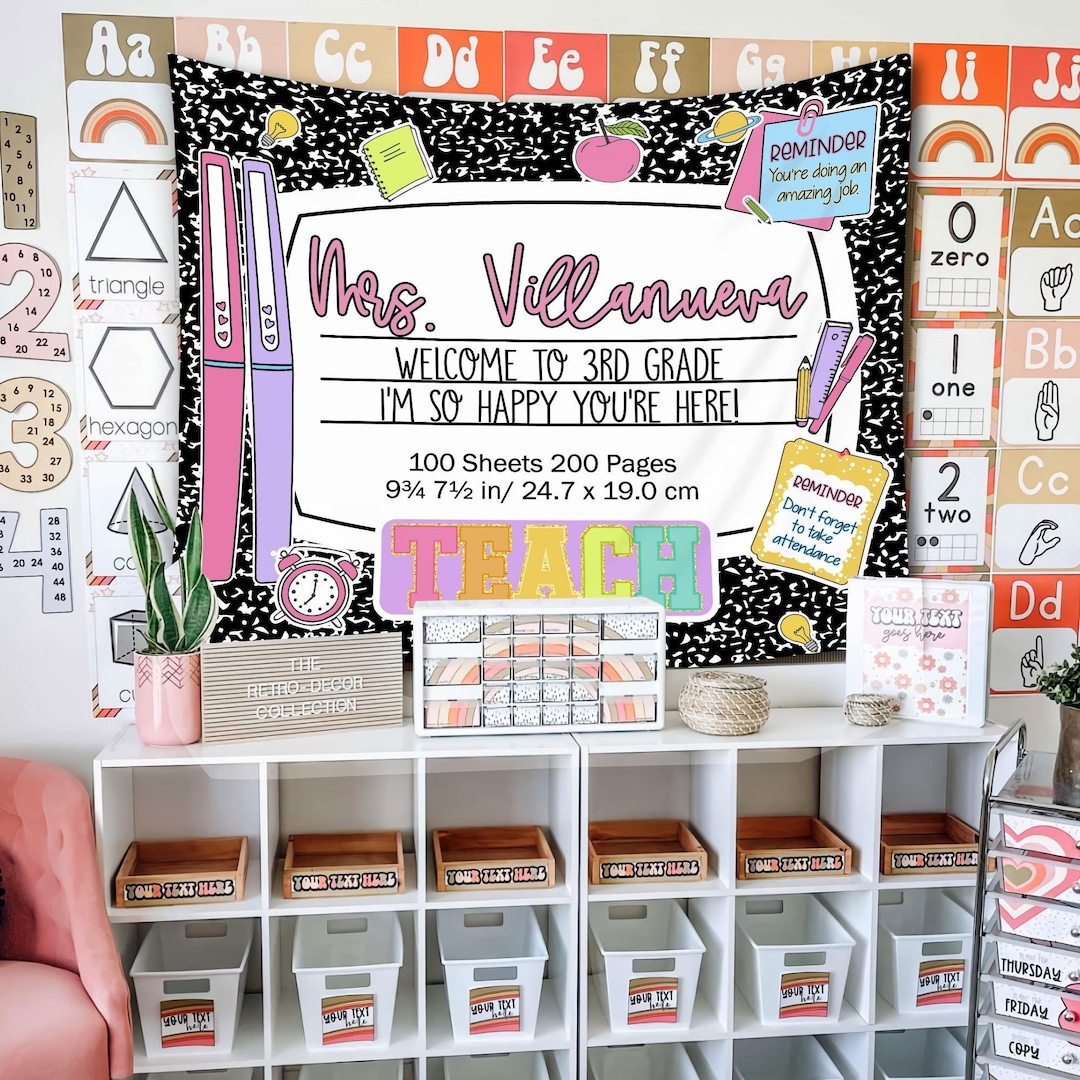 Custom Classroom Decor, Custom Composition Notebook Welcome Teachers ...