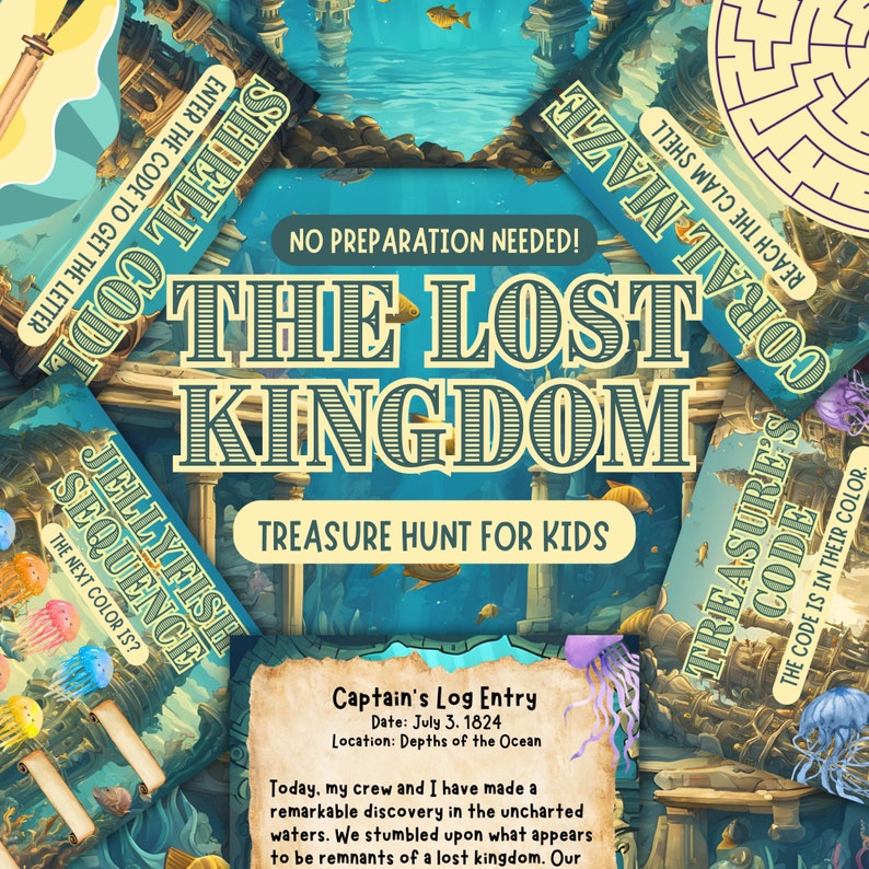 Printable Treasure Hunt Game the Lost Kingdom Treasure Hunt Game for ...