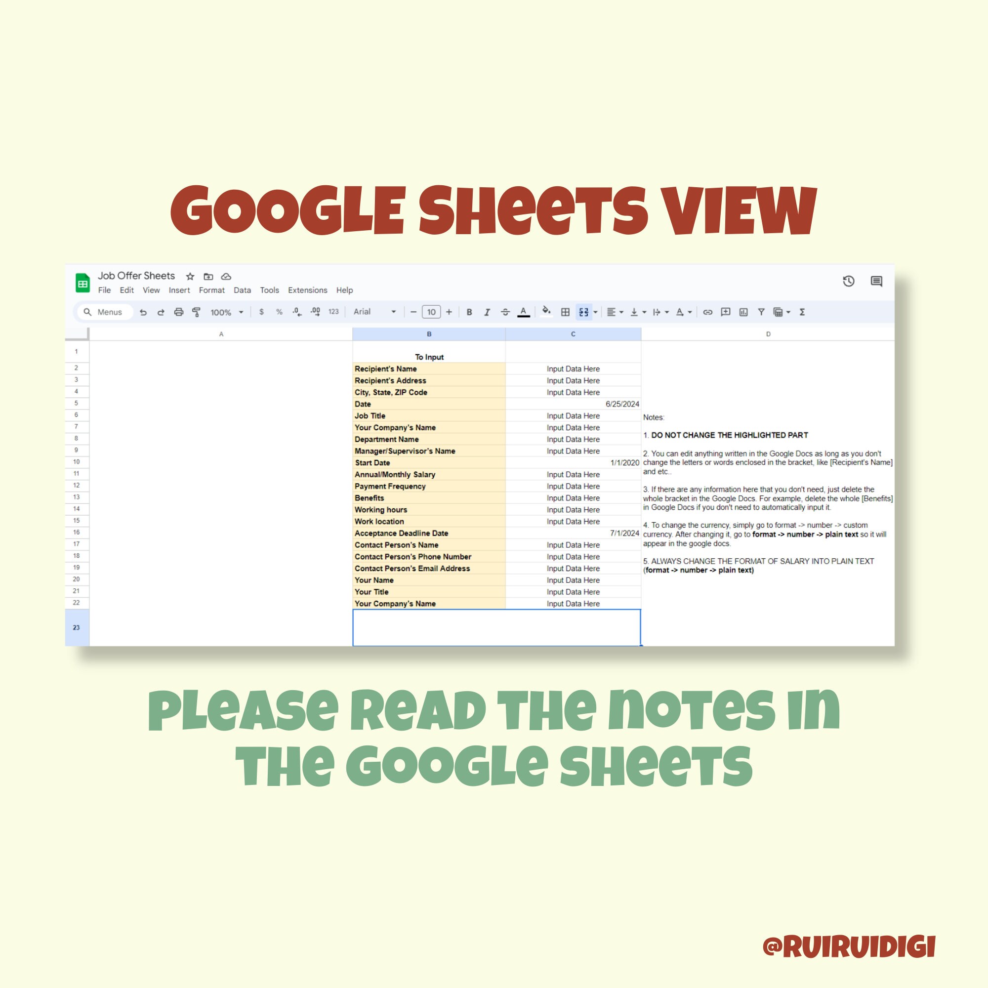 Automatic Job Offer Letter With Free Docs Template / HR Job Offer ...