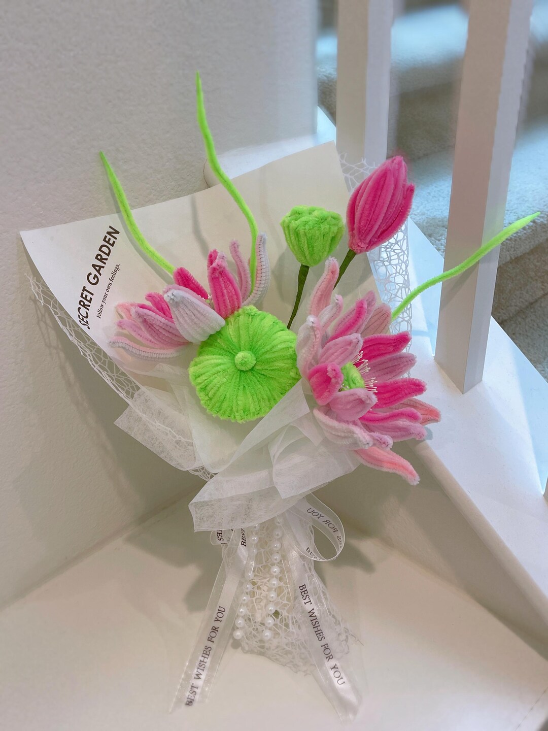 Pipe Cleaner Lotus Bouquet - Etsy