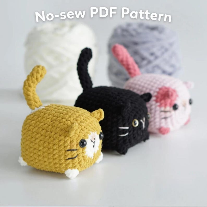No Sew CAT CROCHET Pattern, Amigurumi Tutorial PDF in English, Cute ...