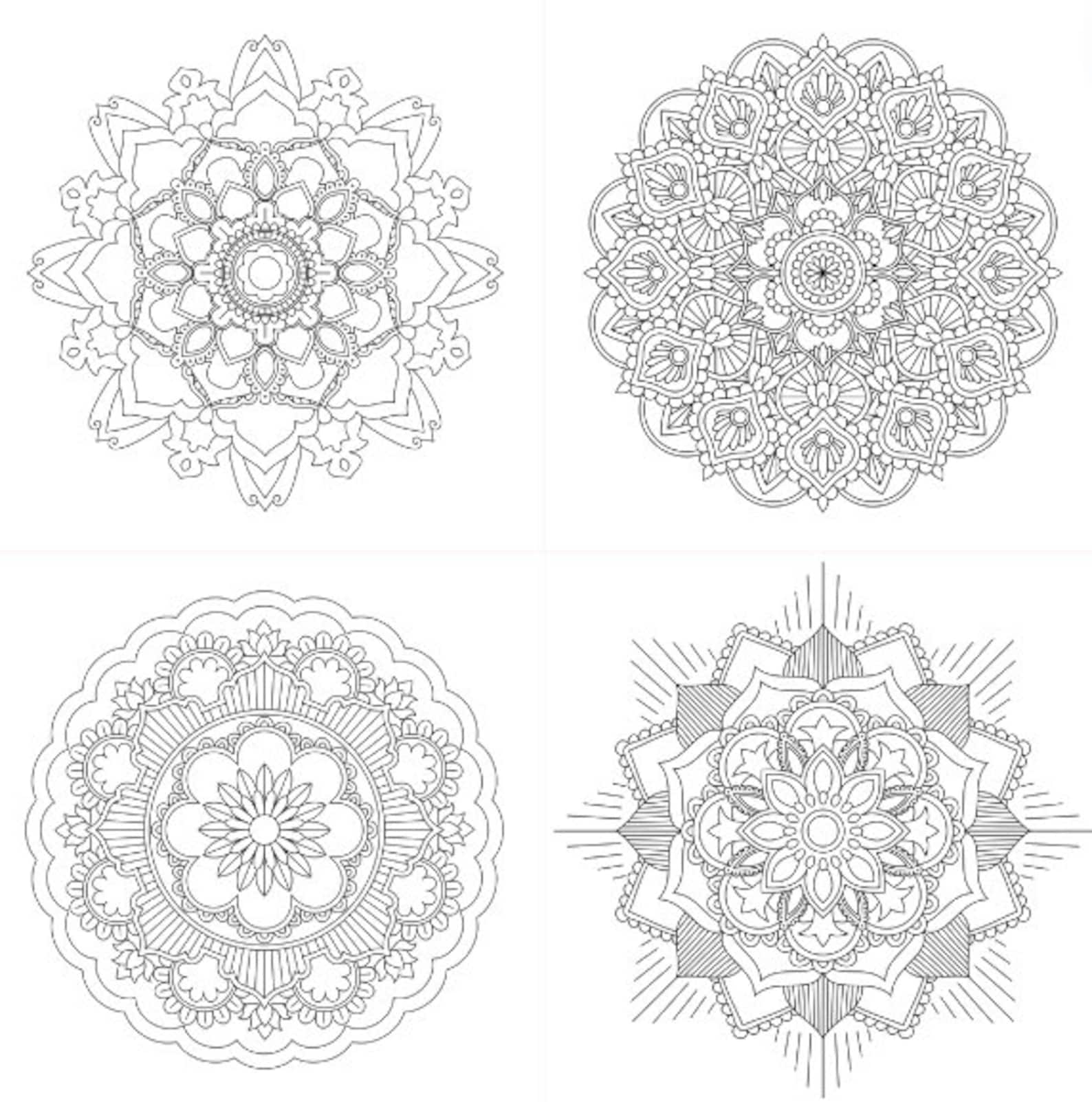 Adult Coloring Pages, Mandala, Mandala Coloring Pages, Instant Download ...