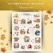 Autumn Poster October Pumpkin Fall Print Slow Autumn Artwork Home Decor ...