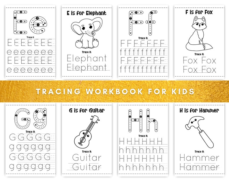 Tracing Workbook | Alphabet Tracing Worksheet | Homeschool Kindergarten ...