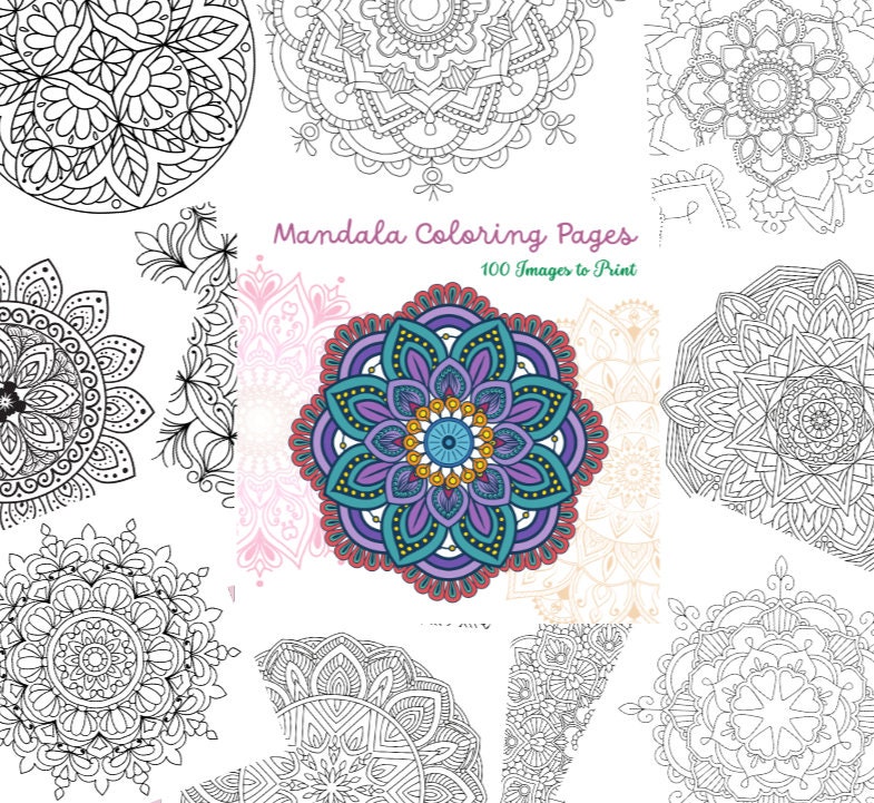 Adult Coloring Pages, Mandala, Mandala Coloring Pages, Instant Download ...