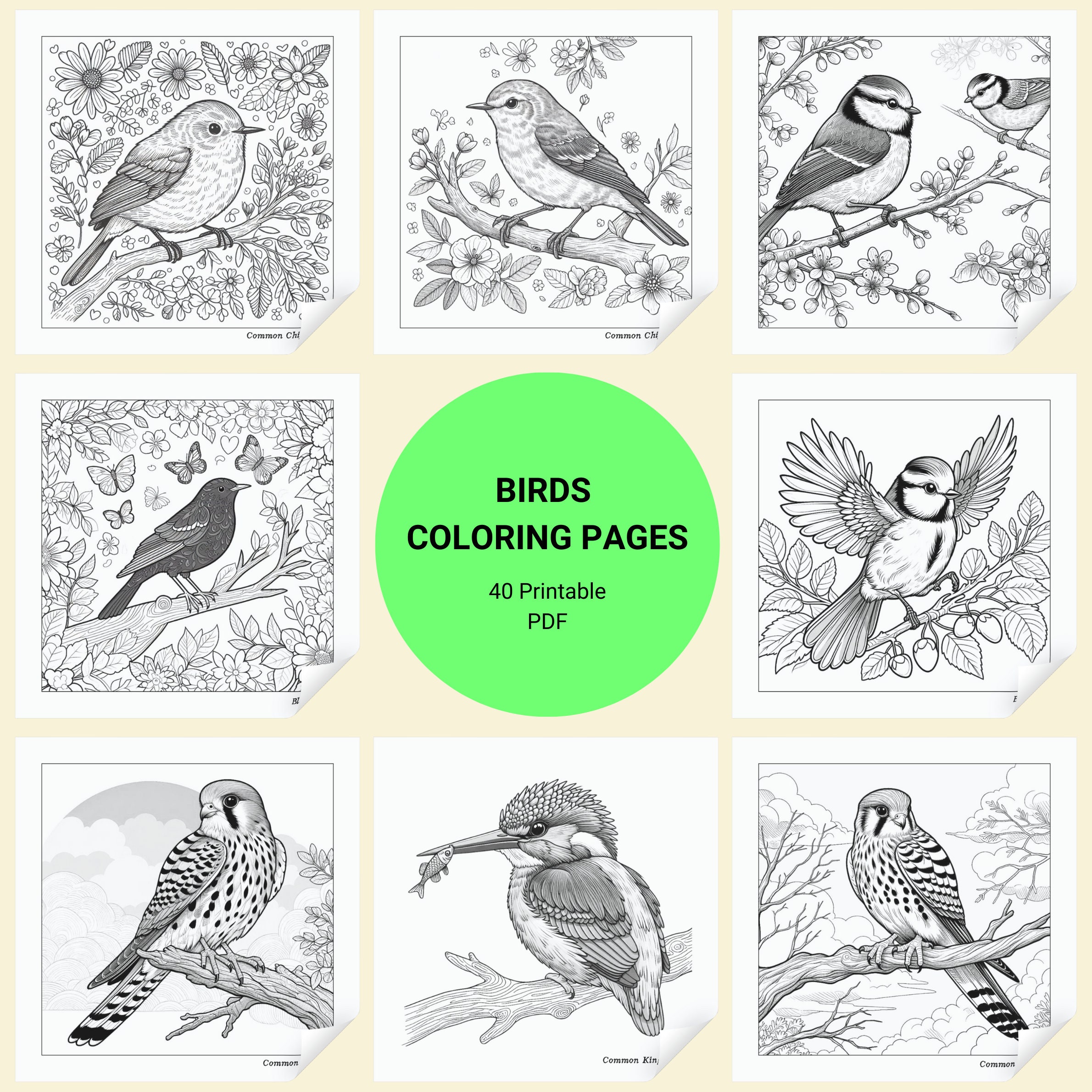 Birds Coloring Pages, Birds Coloring Book, Children Coloring Book ...