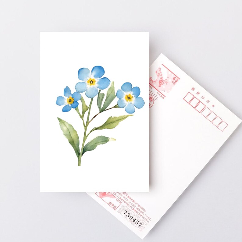 10 Forget-me-nots Flowers Clipart, High Quality, Printable Watercolor ...