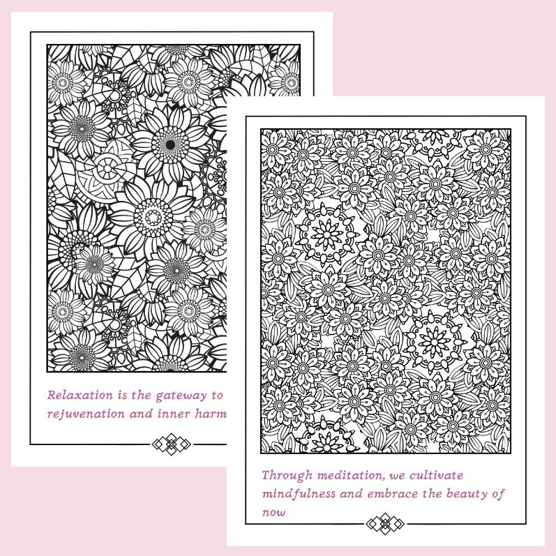Adult Coloring Pages, Mandala Flower Coloring Pages, Instant Download ...