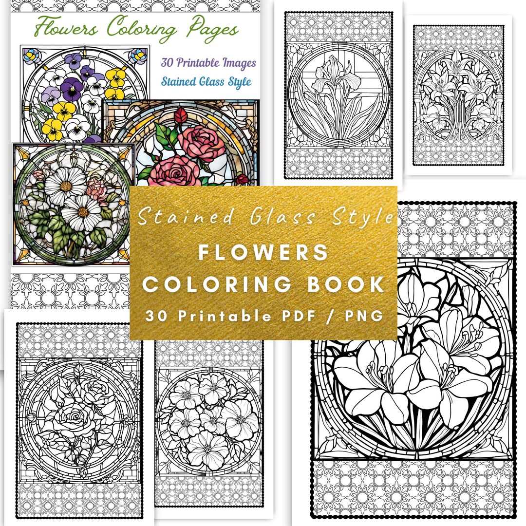 Flowers Coloring Book, Flowers Coloring Pages, Adult Coloring Pages ...