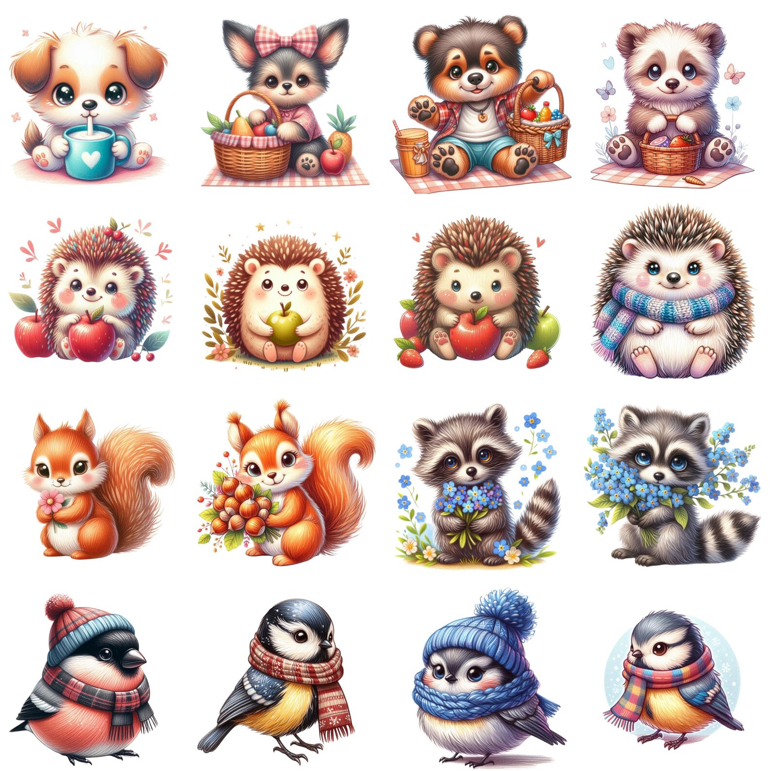 200 PNG SVG Cute Little Animal Clipart, Cute Animals, High Quality ...