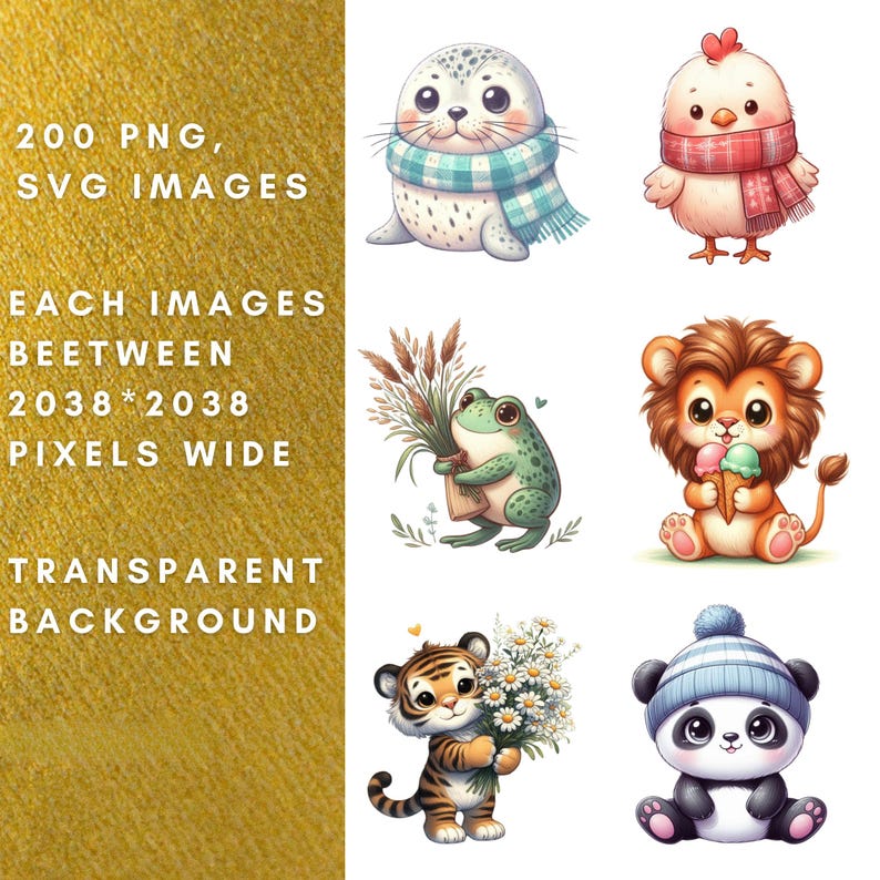 200 PNG SVG Cute Little Animal Clipart, Cute Animals, High Quality ...