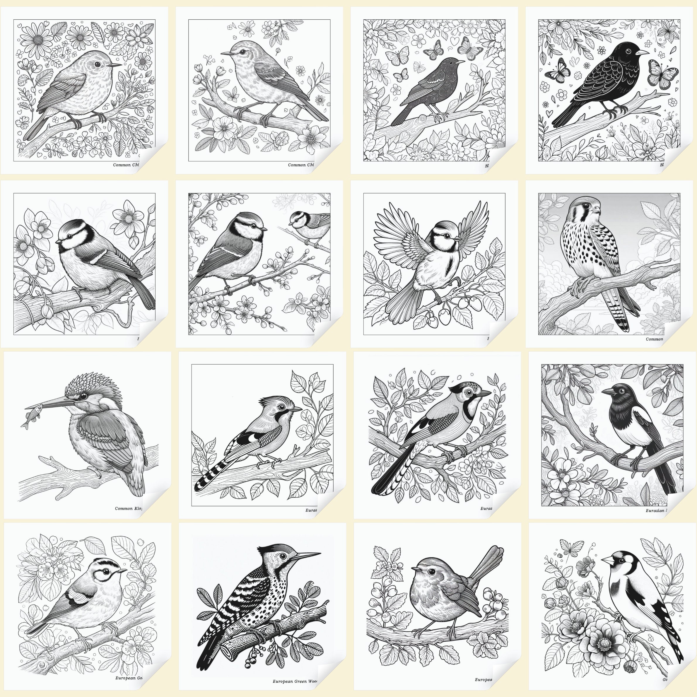 Birds Coloring Pages, Birds Coloring Book, Children Coloring Book ...