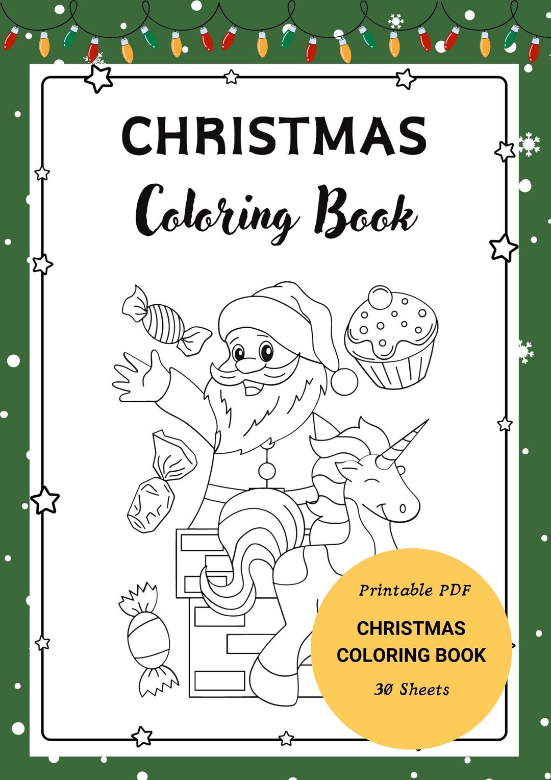 Christmas Children's Coloring Book, Christmas Coloring Pages, Children ...