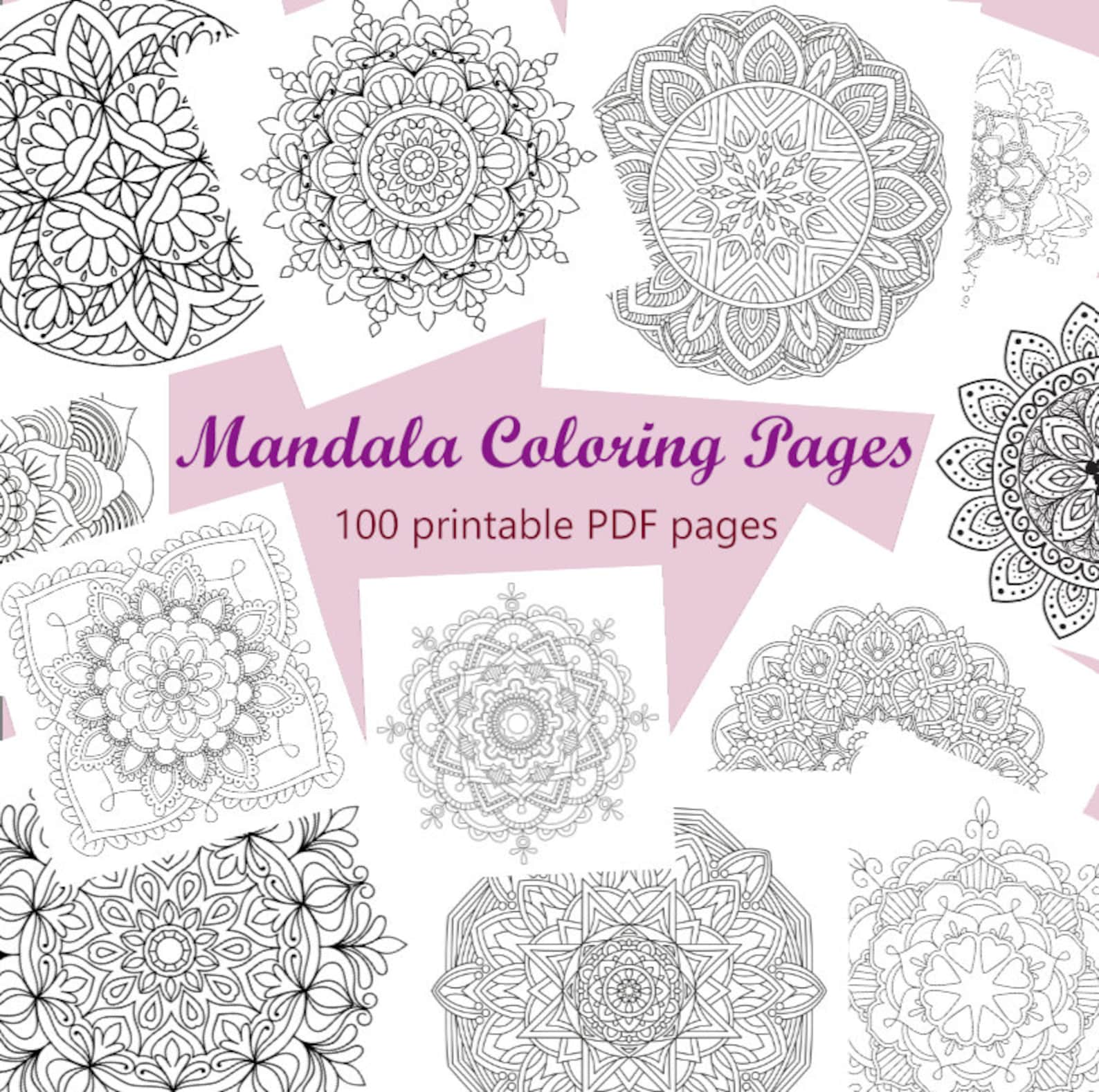 Adult Coloring Pages, Mandala, Mandala Coloring Pages, Instant Download ...