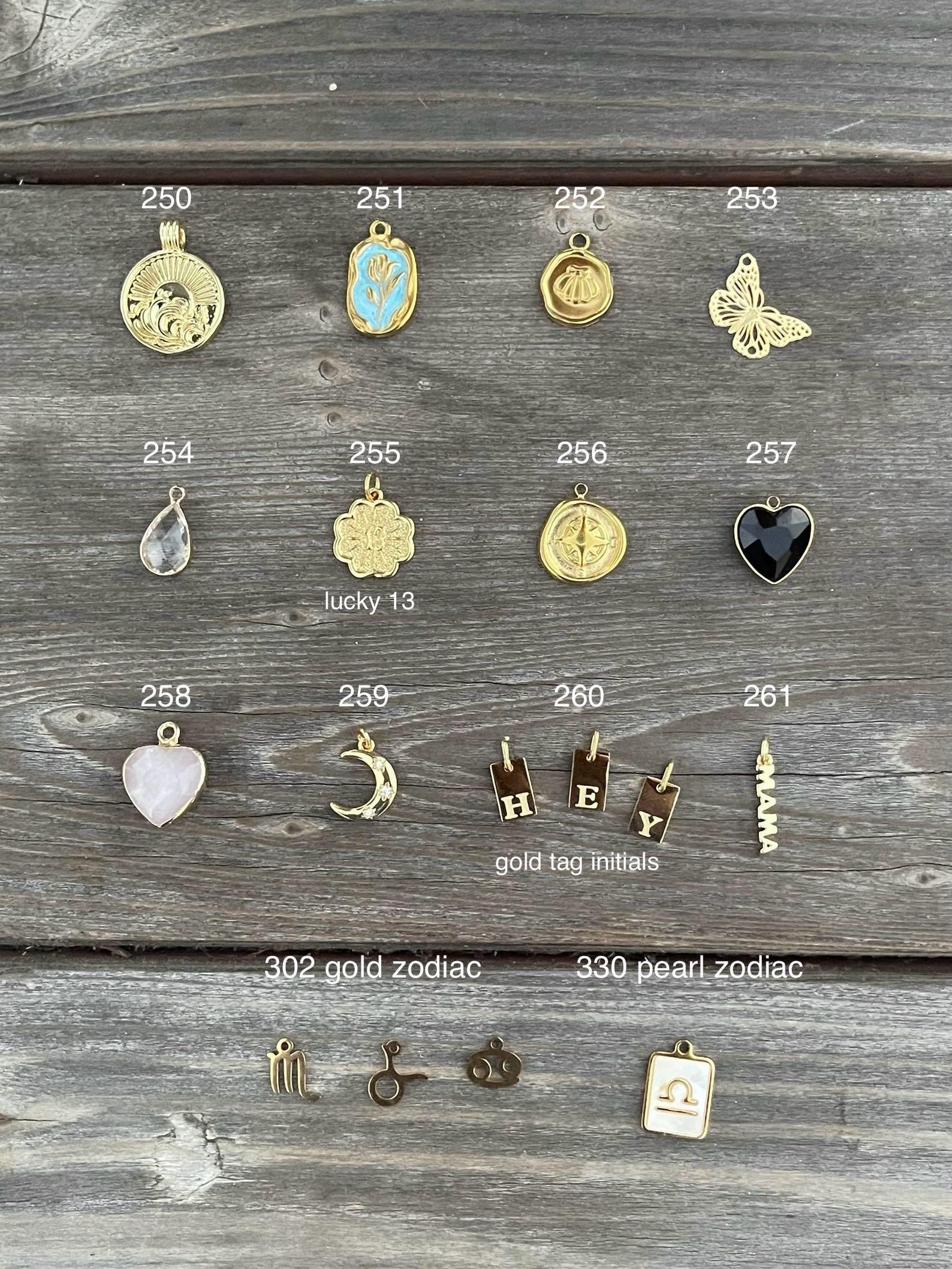 Add-on Individual Gold Charms 18k for Ruby & Ryan Custom Carabiner or ...