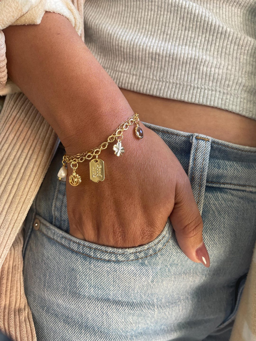 Custom Gold Charm Bracelet DYO Design Your Own - Etsy