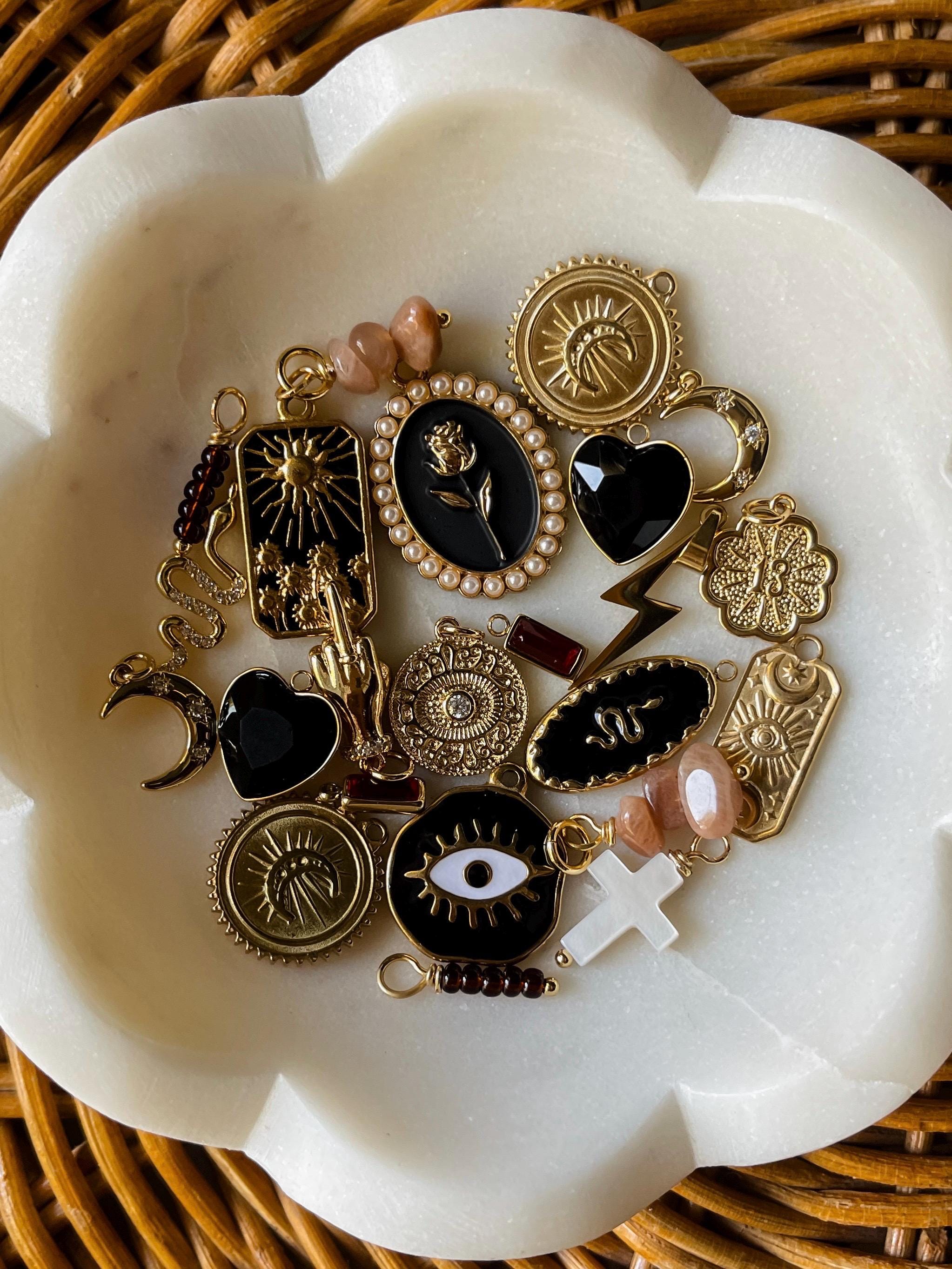 Add-on Individual Gold Charms 18k for Ruby & Ryan Custom Carabiner or ...