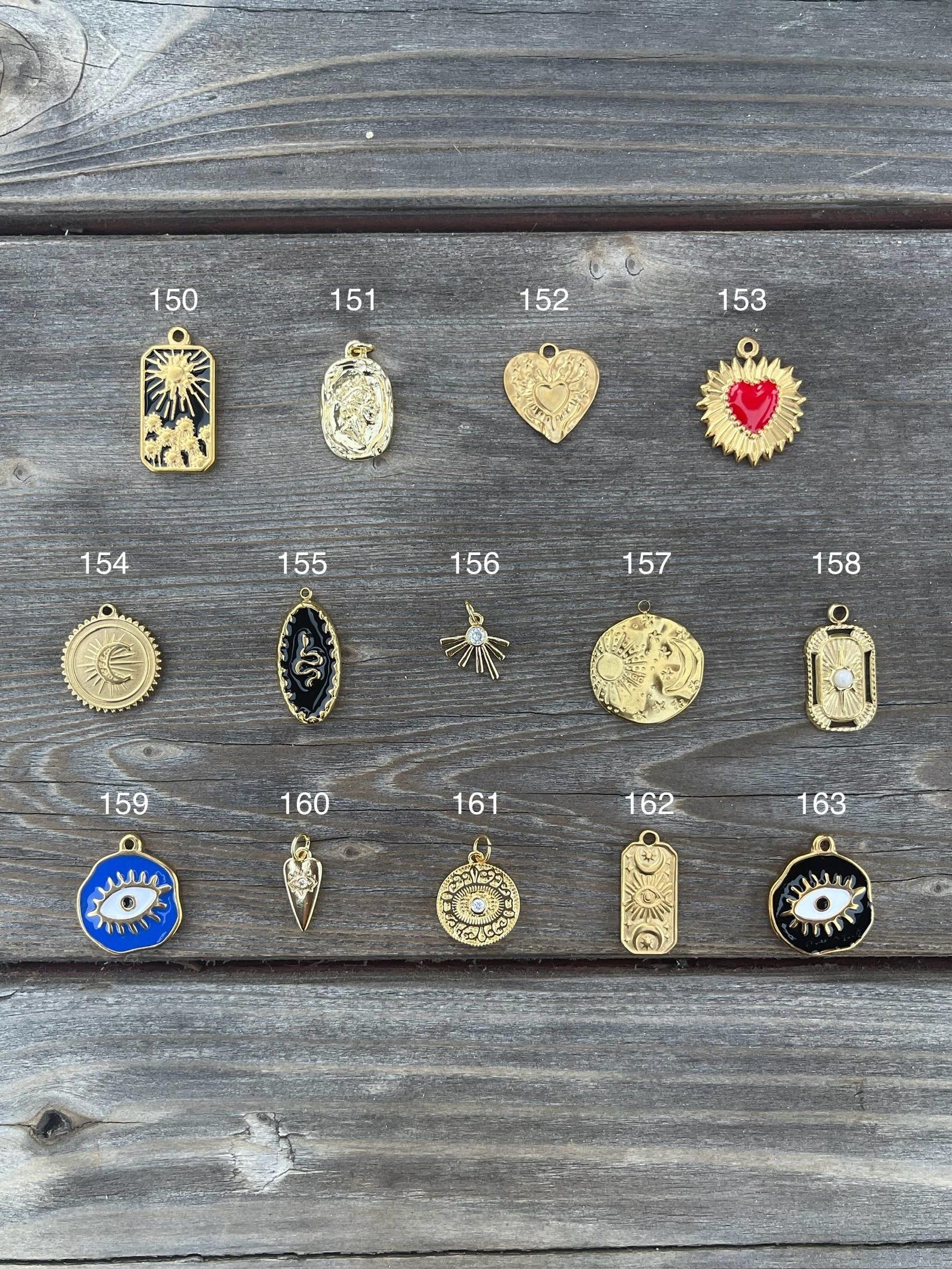 Add-on Individual Gold Charms 18k for Ruby & Ryan Custom Carabiner or ...