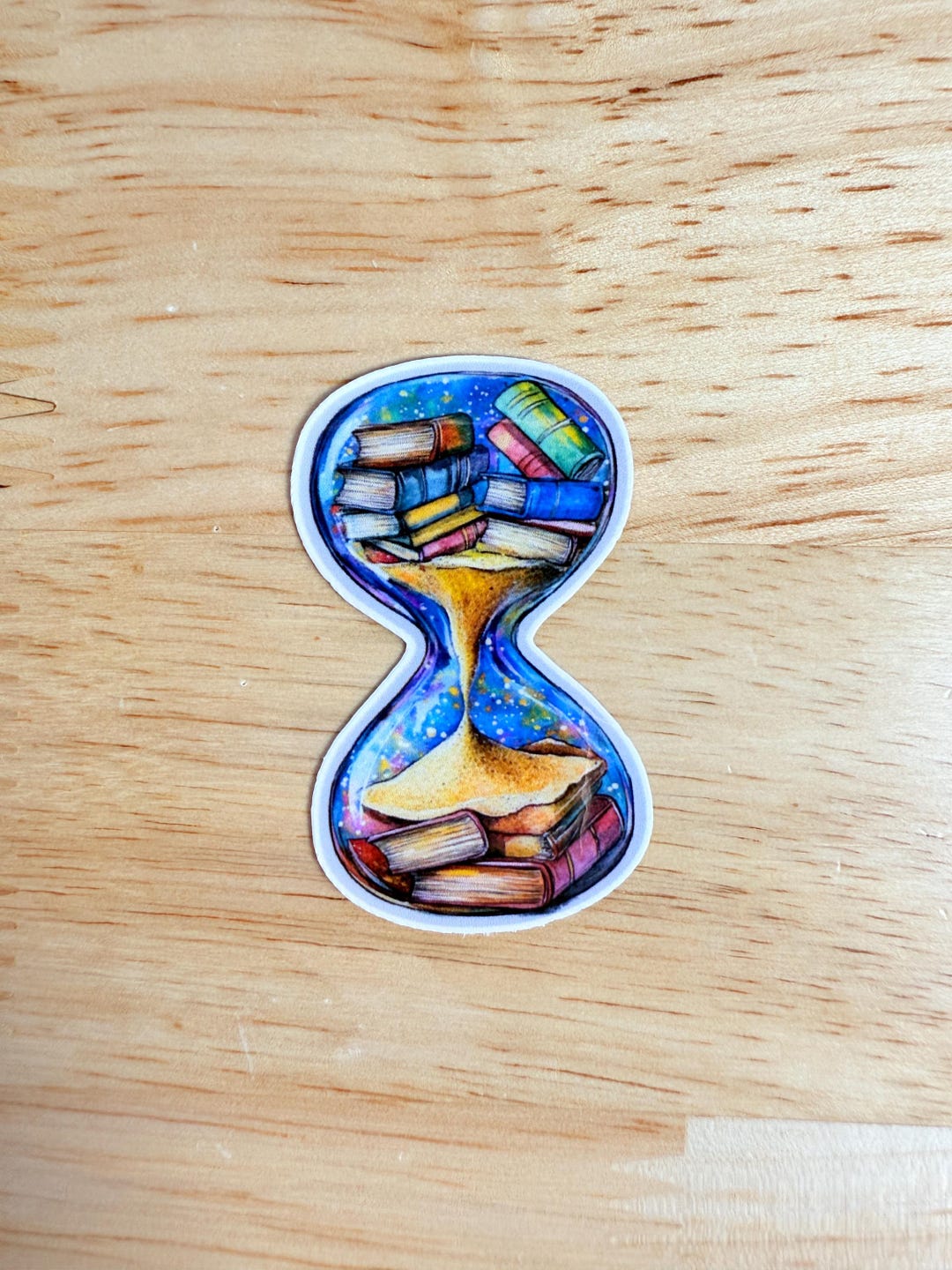 Hourglass Book Sticker – Sand Timer Vinyl Decal for Book Lovers - Etsy