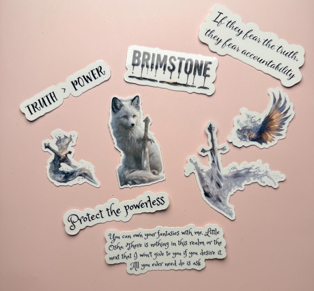 Brimstone Fantasy Sticker Bundle • Wolf, Sword, & Osha Quotes - Etsy